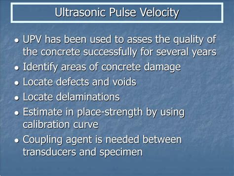 Ppt Non Contact Ultrasonic Pulse Velocity Method For Concrete Powerpoint Presentation Id5772966