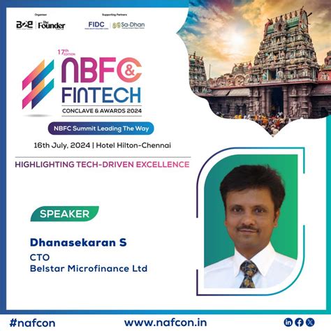 Dhanasekaran S On Linkedin Nafconsummit Dhanasekaran Fintech Nbfc
