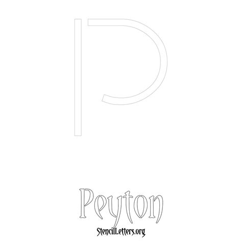 Peyton Free Printable Name Stencils With 6 Unique Typography Styles And Lettering Bridges
