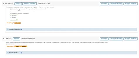 Solved I Need Help On My Physics Two Homework The Subject