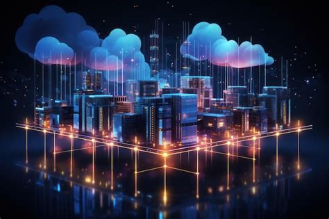 Premium Ai Image Cloud Computing For Digital Storage And Transfer Big
