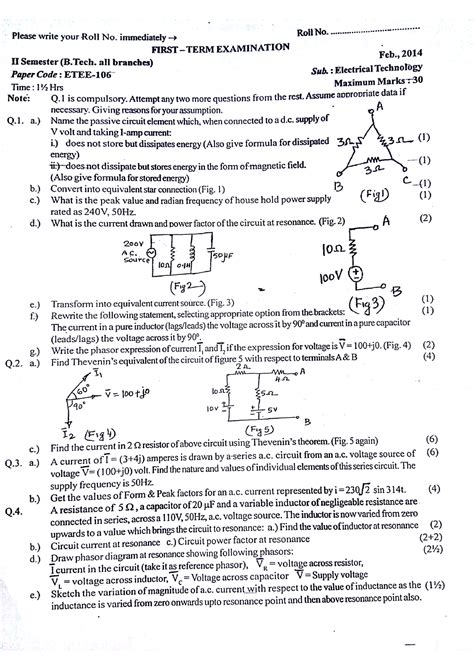 First Year Electrical Science Paper Electronics And Communication