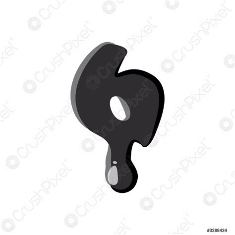 Number Six 6 Isolated On White Background Stock Vector 3288434