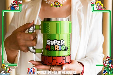 Cheers Series 008 Super Mario Cup Super Mario Resin Statue Psd