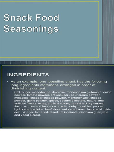 Seasoning Ingredient Application Pdf