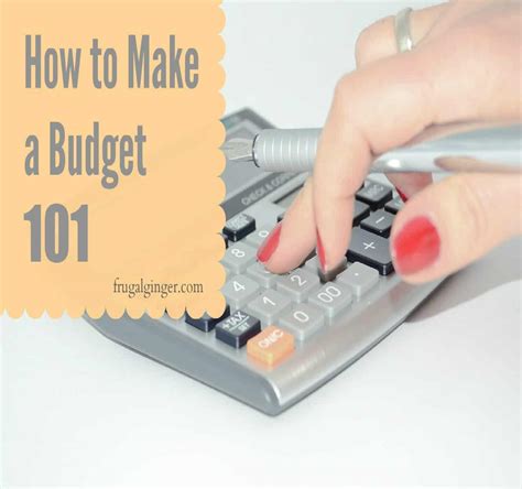How To Make A Budget 101 The Frugal Ginger