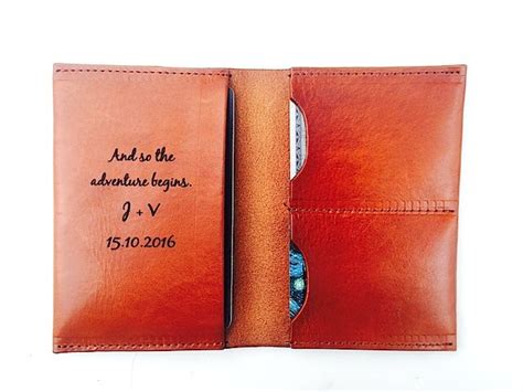 Monogrammed Passport Cover Couples Wedding T Leather Etsy