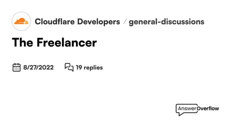 The Freelancer Cloudflare Developers