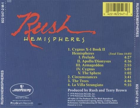 On The Road Again Rush Hemispheres