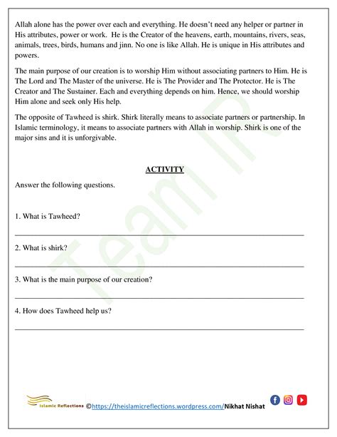 Tawheed Islamic Reflections