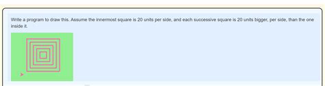 Solved Read The Integer Number N Of Nested Squares To Draw