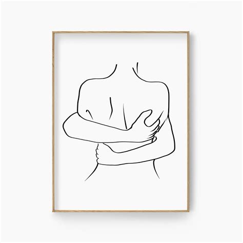 Abstract Couple Line Art Romantic Poster Couple One Line Art Etsy Australia