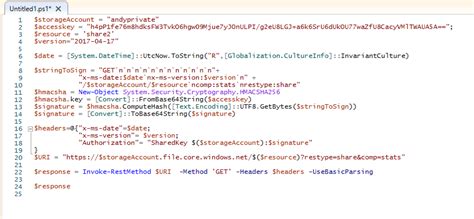 How To Construct Authorization Header For Azure File Share With Shared