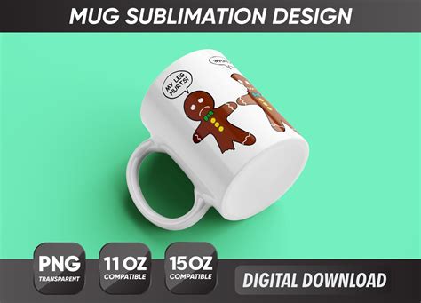 Gingerbread Mug Png Funny Mug Png Christmas Mug Png Mug Sublimation