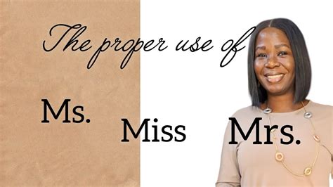 Title Matter Ms Mrs Or Miss Know The Difference The Finishing