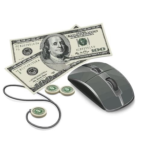 Premium Vector Computermouseandonehundreddollar