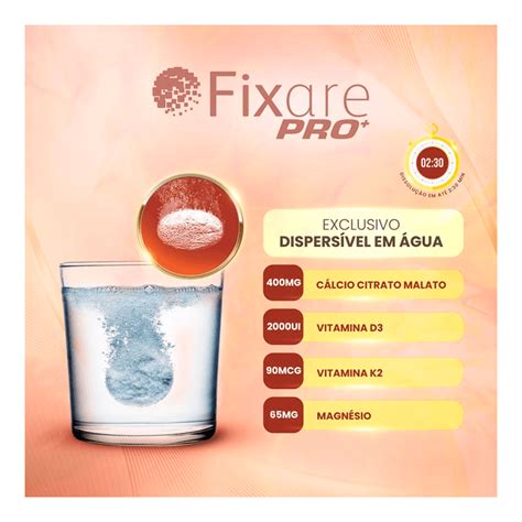 Suplemento Alimentar Fixare Pro Sabor Limão 30 Comprimidos Efervescentes