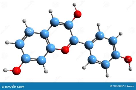 Flavylium Molecular Structure 3d Model Molecule Pigments Structural