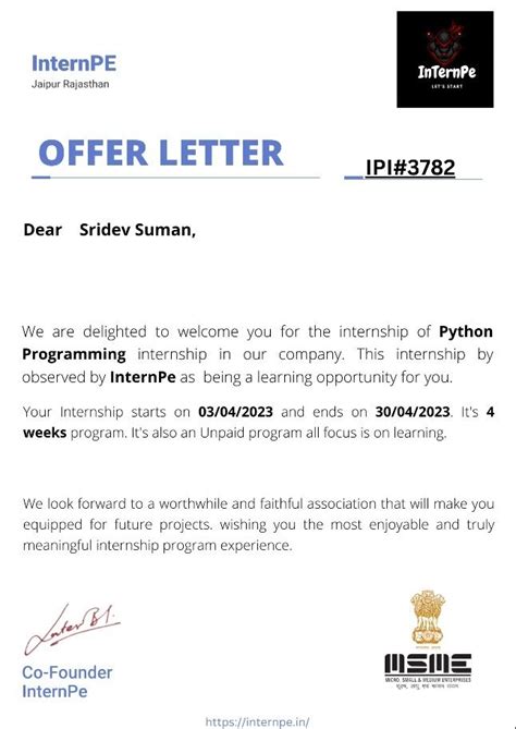 Sridev Suman On Linkedin Connections Internship Python Programming