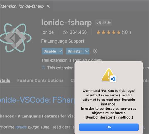 get ionide logs error · issue 1624 · ionide ionide vscode fsharp · github