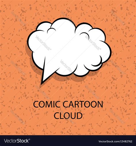 Comic Cartoon Empty Speech Cloud Royalty Free Vector Image