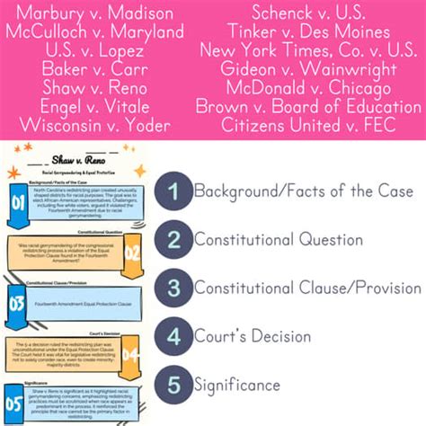 Ap Government Govt Gopo 14 Required Scotus Cases Handout Review Bundle