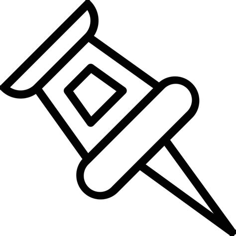 Push Pin Vector Icon Style 22246737 Vector Art At Vecteezy