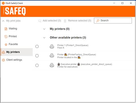 Direct Queues In Ysoft Safeq Client V3 Ysoft Safeq Documentation