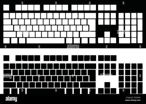 Keyboard Shape Stencil Graphic Isolated A Standard Keyboard Layout