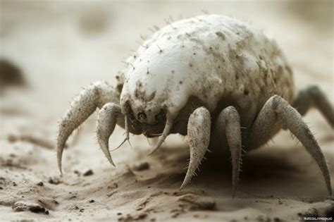A Detailed Microscopic View Of House Dust Mite Closeup Of Dust Mites In