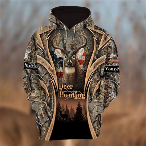 Maxcorners Custom Name Us Flag The Best Flag Deer Hunting 3d All Over