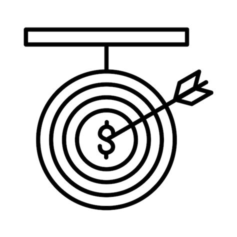 Premium Vector Target Line Illustration