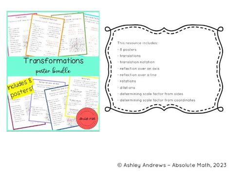 Transformation Poster Bundle Teaching Resources