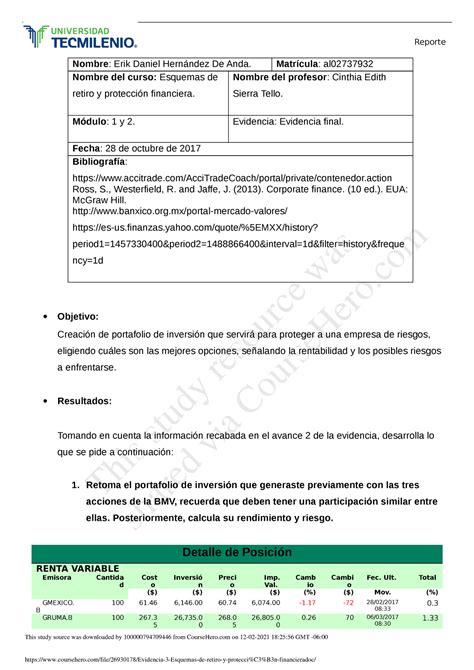 Evidencia 3 Esquemas De Retiro Y Protecci N Financiera Esquemas De