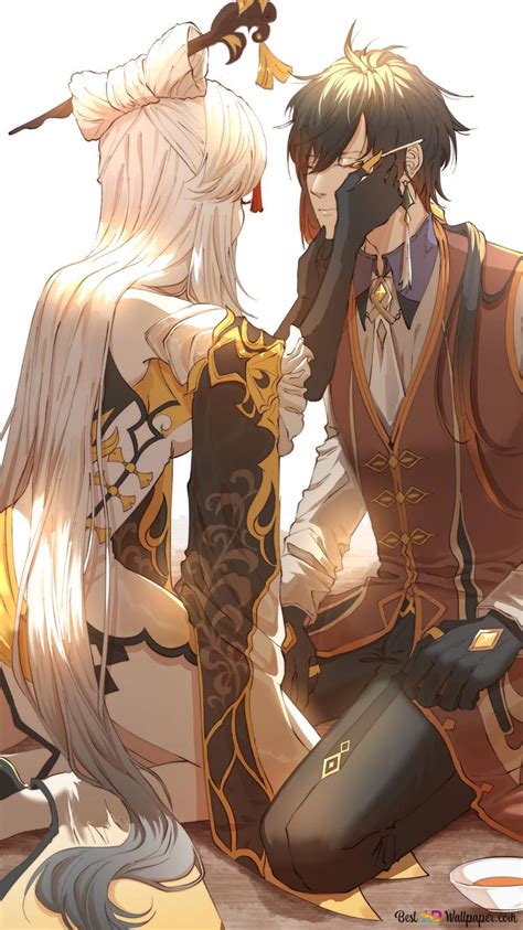 Ningguang X Zhongli Love Couples Genshin Impact Hd Wallpaper Download