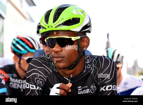 Nicholas Dlamini Of Team Dimension Data At The Ovo Energy Tour Of Britain Cycle Race Stage 8