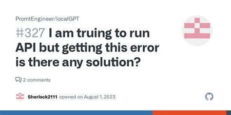 I Am Truing To Run API But Getting This Error Is There Any Solution
