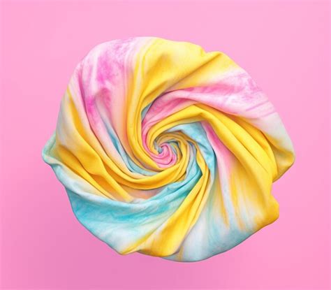 Premium Ai Image A Close Up Of A Colorful Tie Dye On A Pink