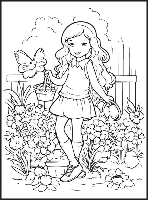 Cute Spring An Adult Coloring Page 42973146 Vector Art At Vecteezy