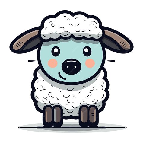 Premium Vector Sheep Cute Cartoon Character Vector Illustration Cute