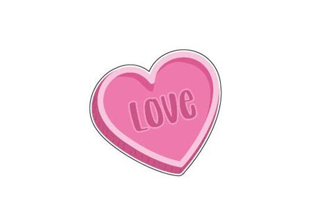 Candy Heart Love Sticker Svg Cut File By Creative Fabrica Crafts