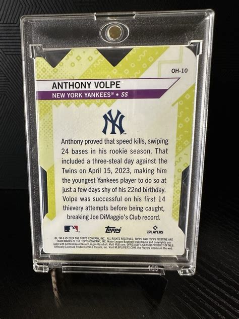 2024 Topps Pristine Oh Snap Refractor Anthony Volpe New York Yankees Ebay
