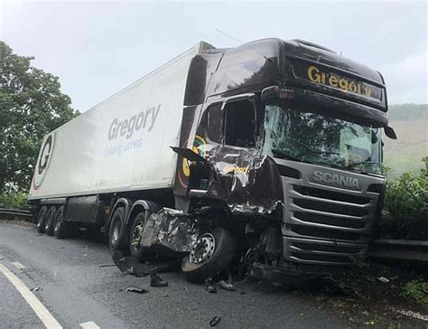 Terrifying Moment Fuel Tanker Swings Out Of Control On A Bend And