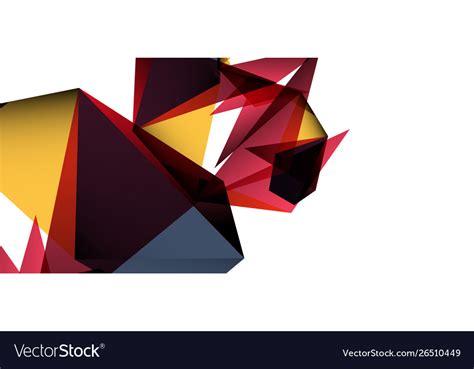 Triangle Geometric Background In Trendy Style Vector Image