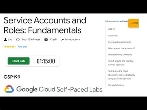 Service Accounts And Roles Fundamentals GSP199 Google Cloud