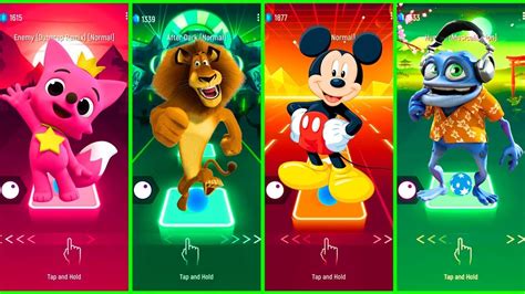 Pinkfong Vs Madagascar Vs Mickey Mouse Vs Crazy Frog Tiles Hop Edm