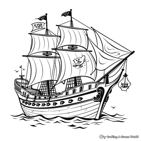 Printable Pirate Ship Template