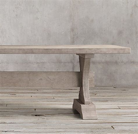 17th C Hourglass Trestle Rectangular Dining Table Dining Table