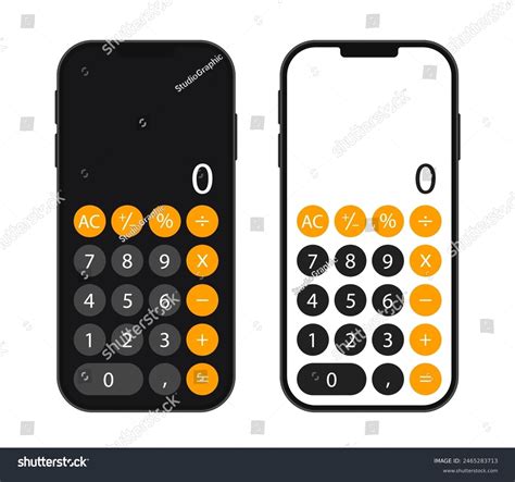 Calculator Mobile Phone App Calculate Interface Stock Vector Royalty Free 2465283713