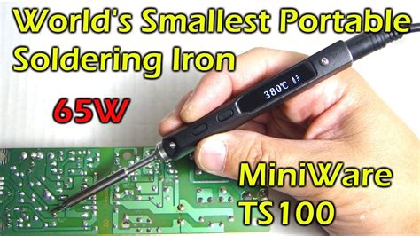 World S Smallest Programmable 65w Soldering Iron Miniware Ts100 Gb